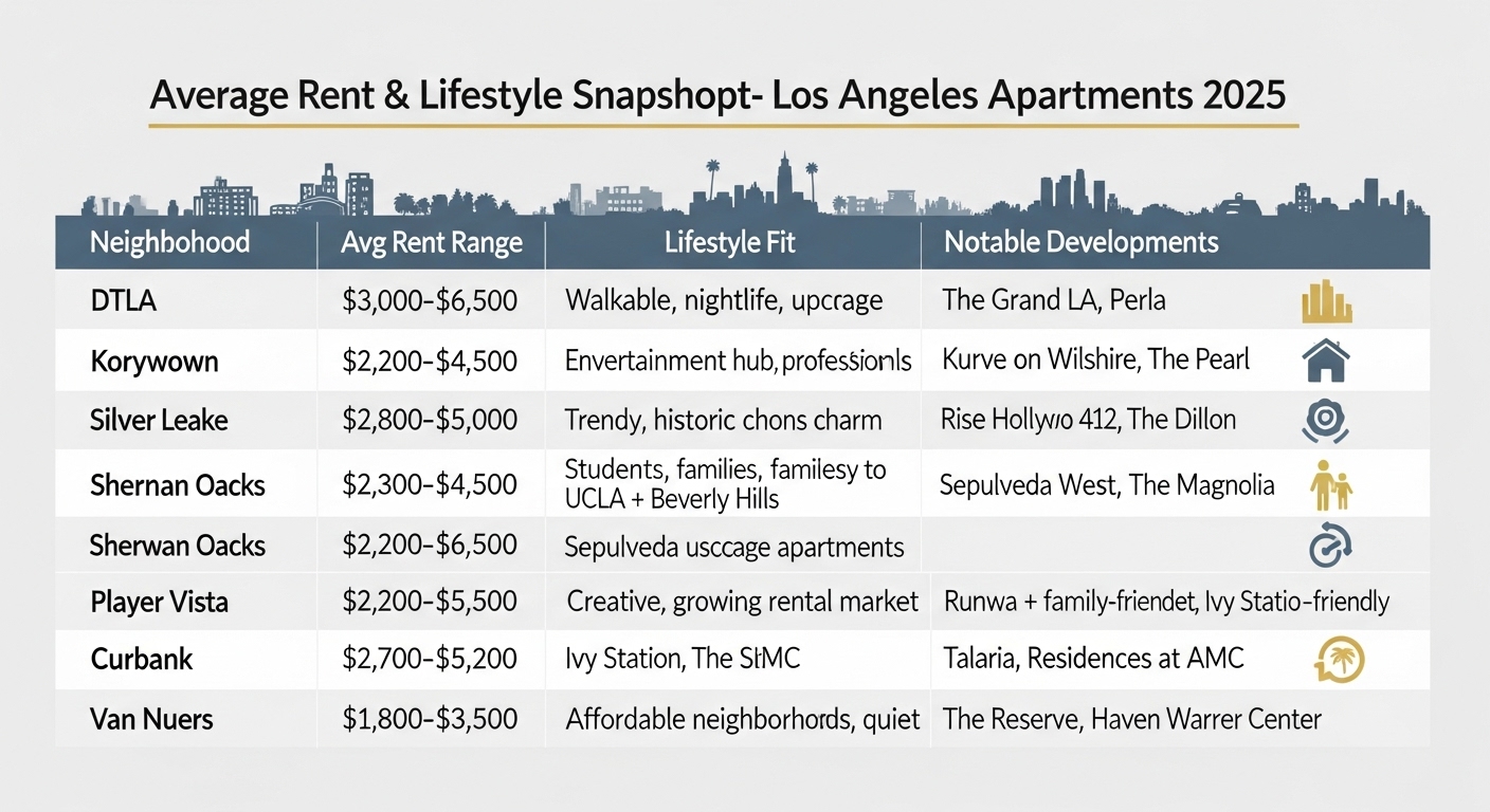 Top 10 LA Neighborhoods for Brand New Apartments in 2025